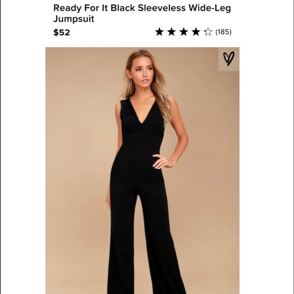 Lulus | Dresses | Lulus Black Sleeveless Jumpsuit | Poshmark